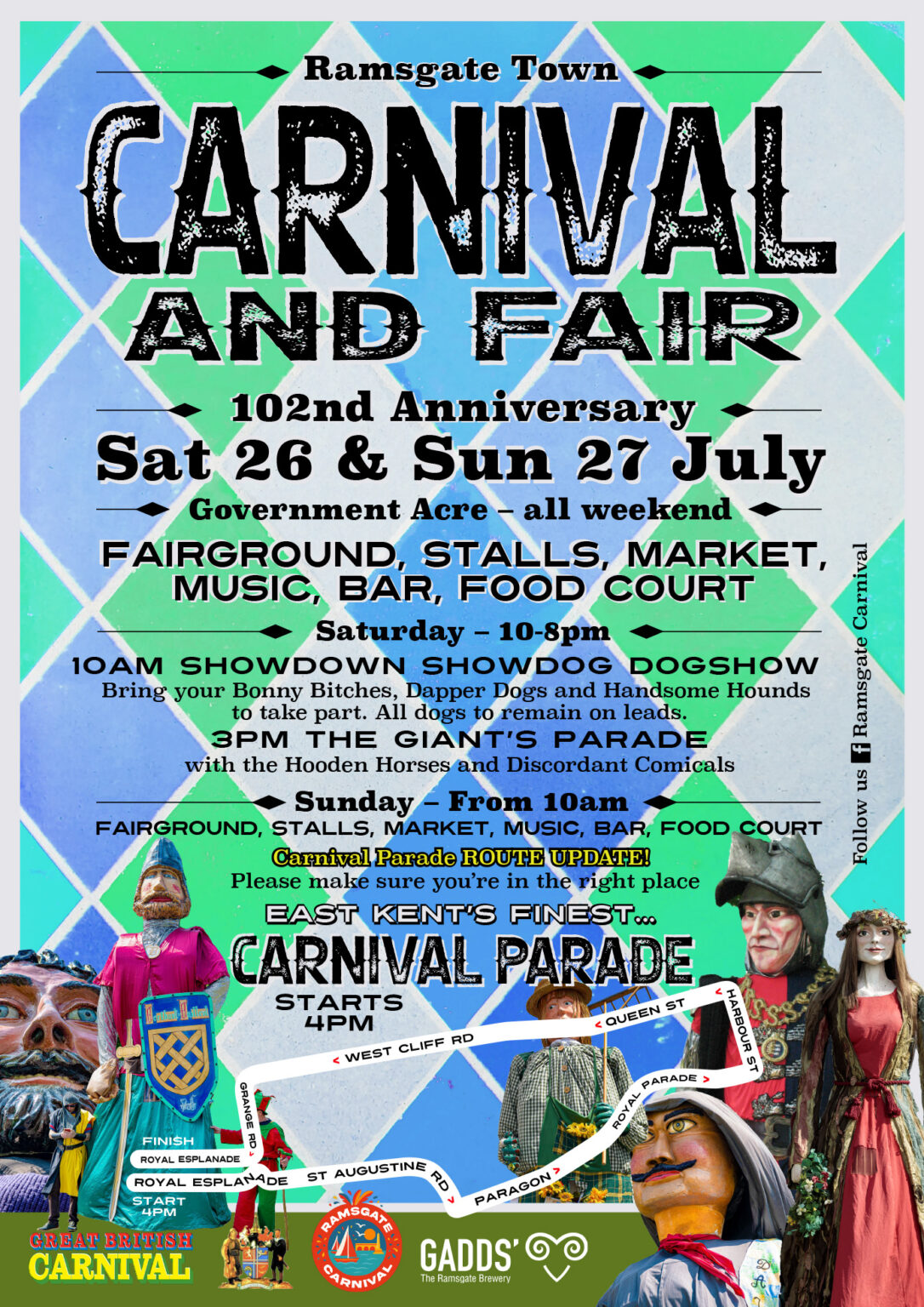 Ramsgate Carnival and Fair 2025 new shorter route - even more fun ...